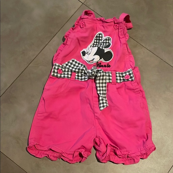 Disney | Bottoms | Disney Minnie Mouse Pink Kids Overalls | Poshmark
